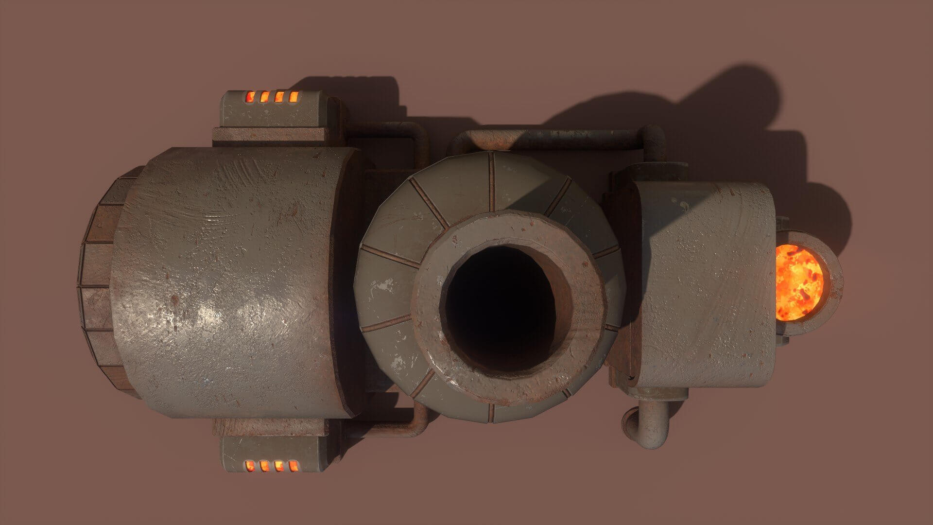 Retrofuturism Stylized Scifi Megaforge - 3D Model by Art_Teeves