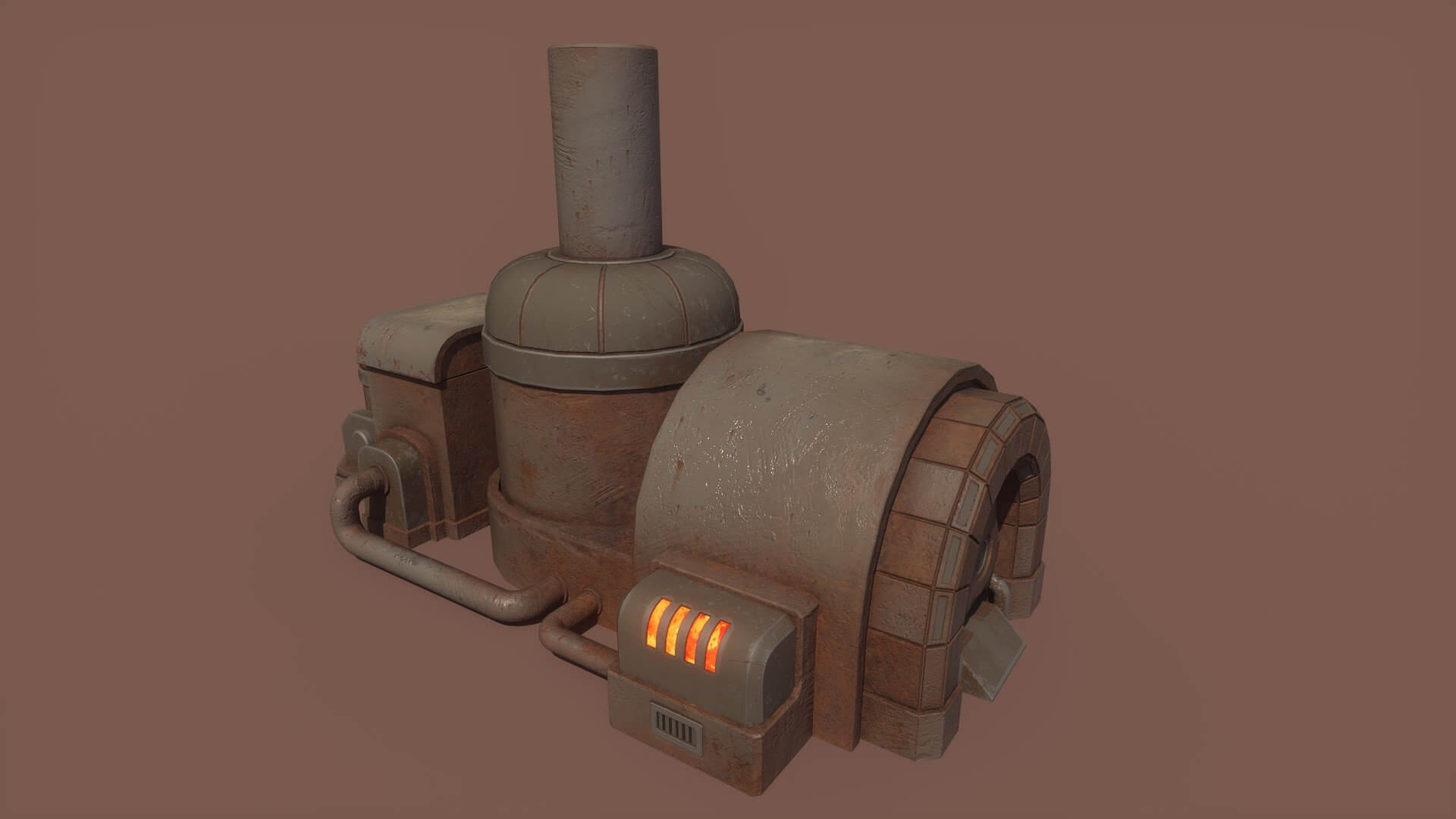 Retrofuturism Stylized Scifi Megaforge - 3D Model by Art_Teeves