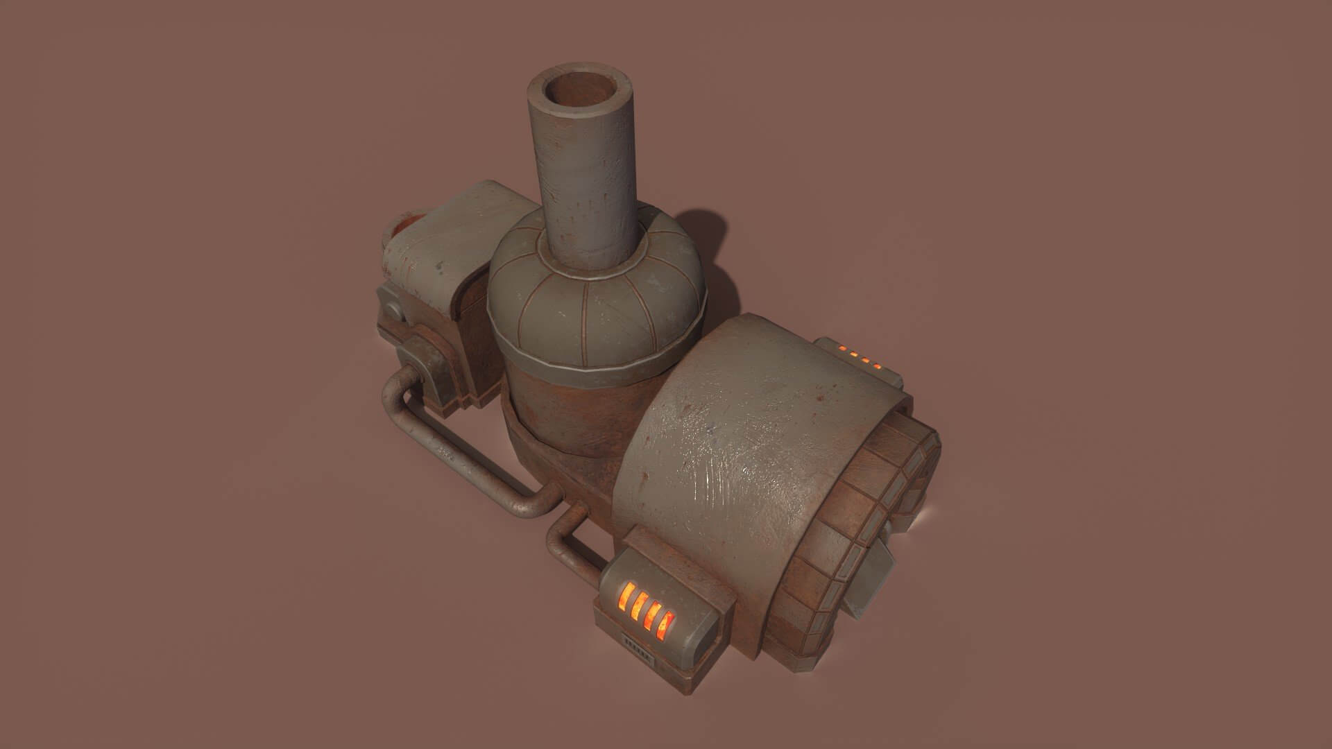 Retrofuturism Stylized Scifi Megaforge - 3D Model by Art_Teeves