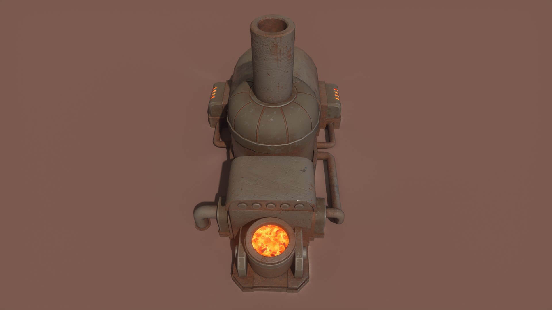 Retrofuturism Stylized Scifi Megaforge - 3D Model by Art_Teeves