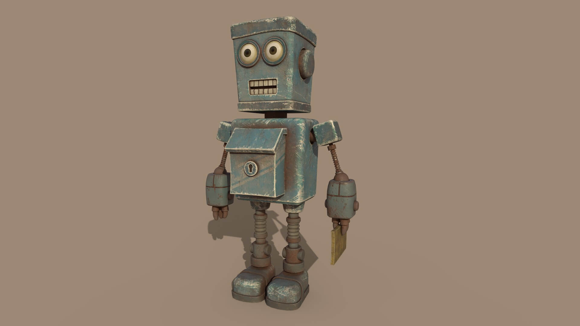 Robot Postman - 3D Model by Art_Teeves