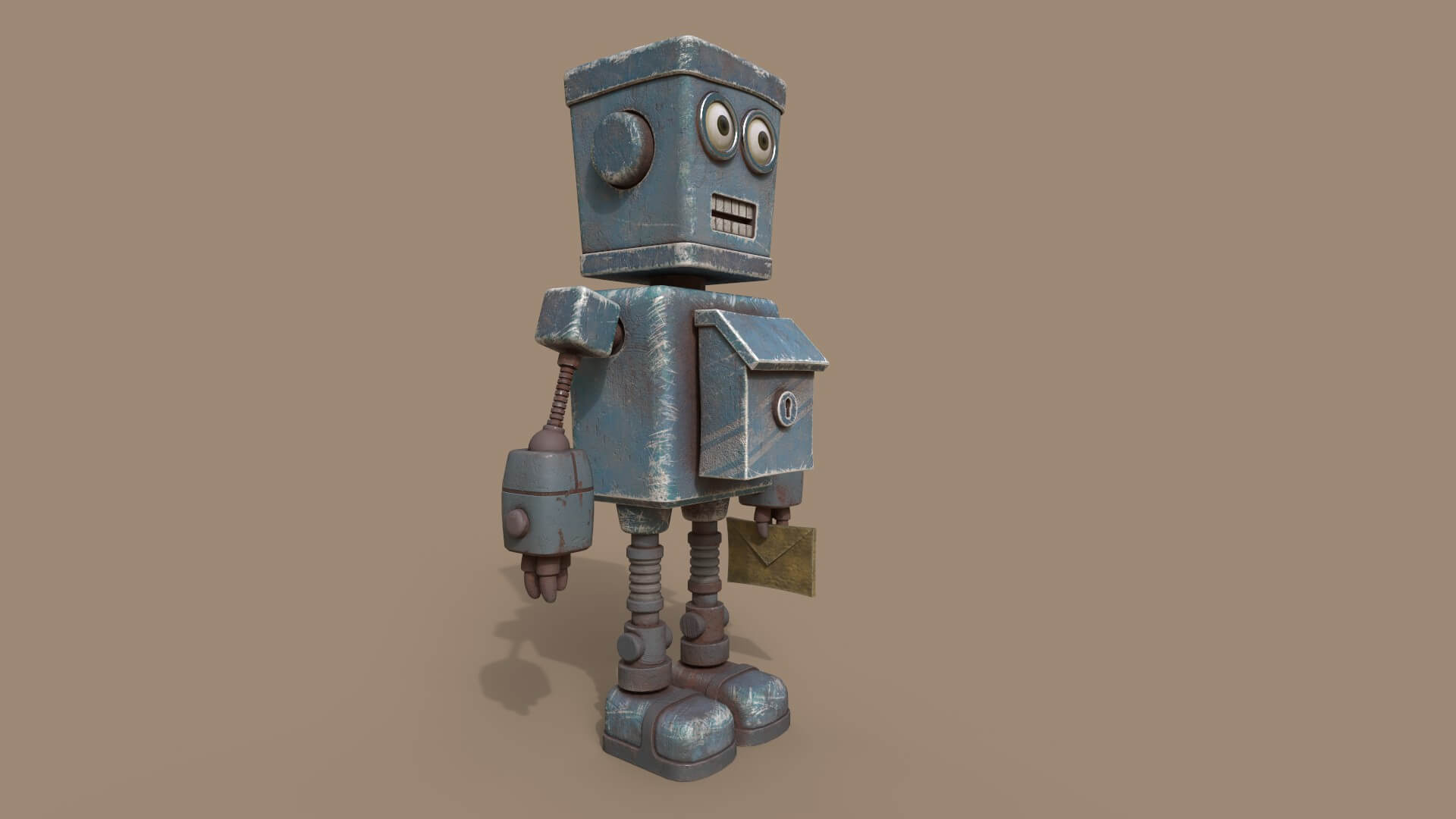 Robot Postman - 3D Model by Art_Teeves