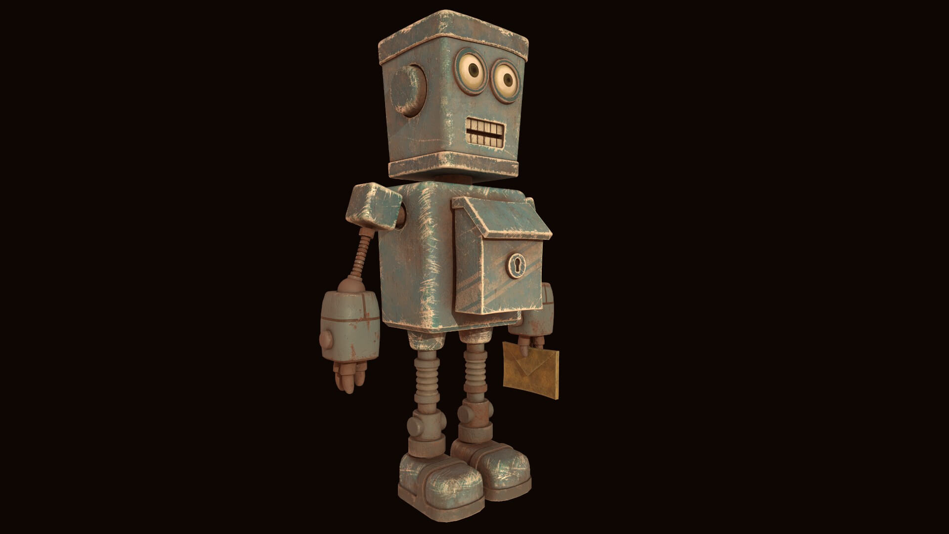 Robot Postman - 3D Model by Art_Teeves