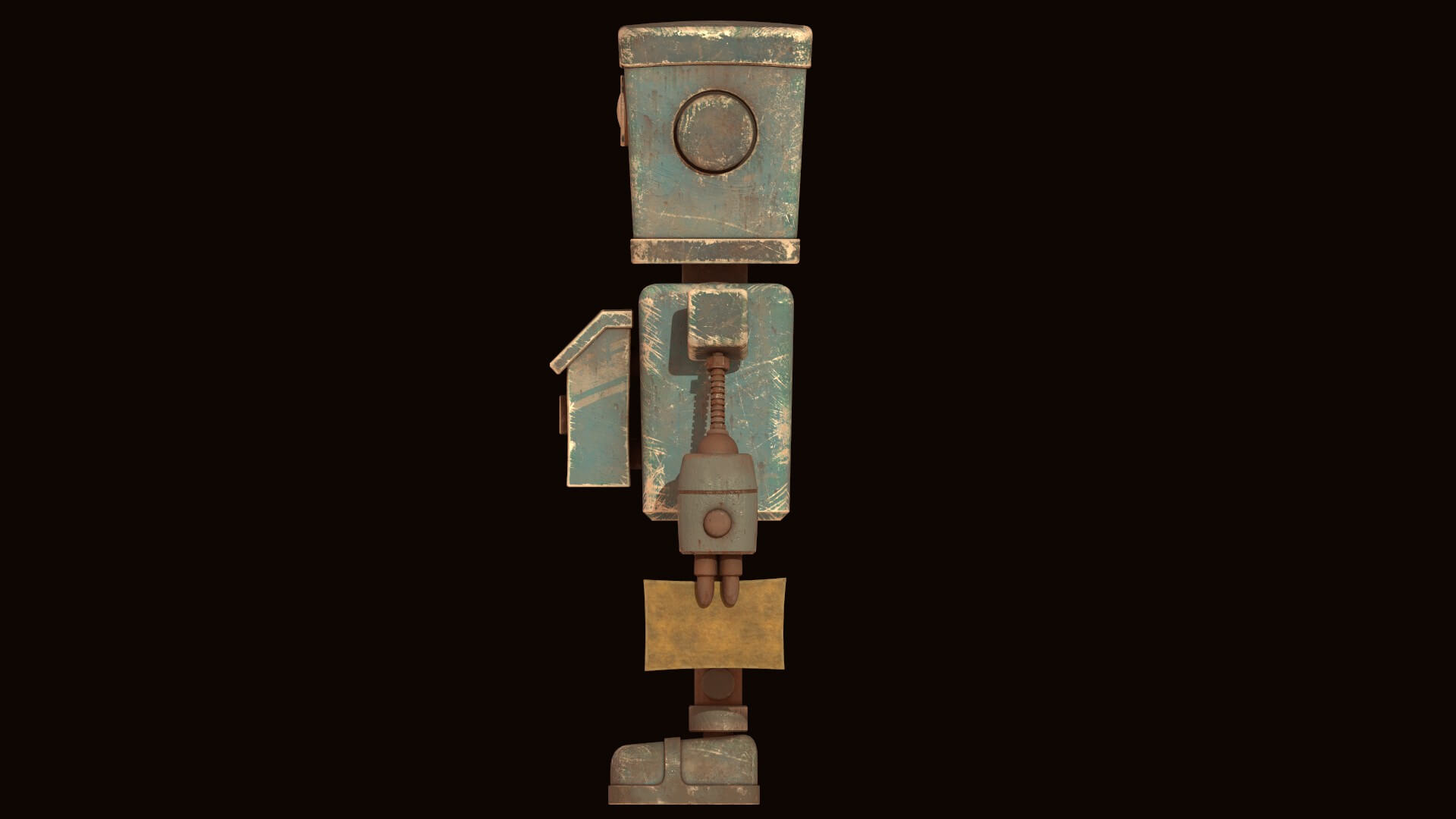Robot Postman 3d Model By Art Teeves
