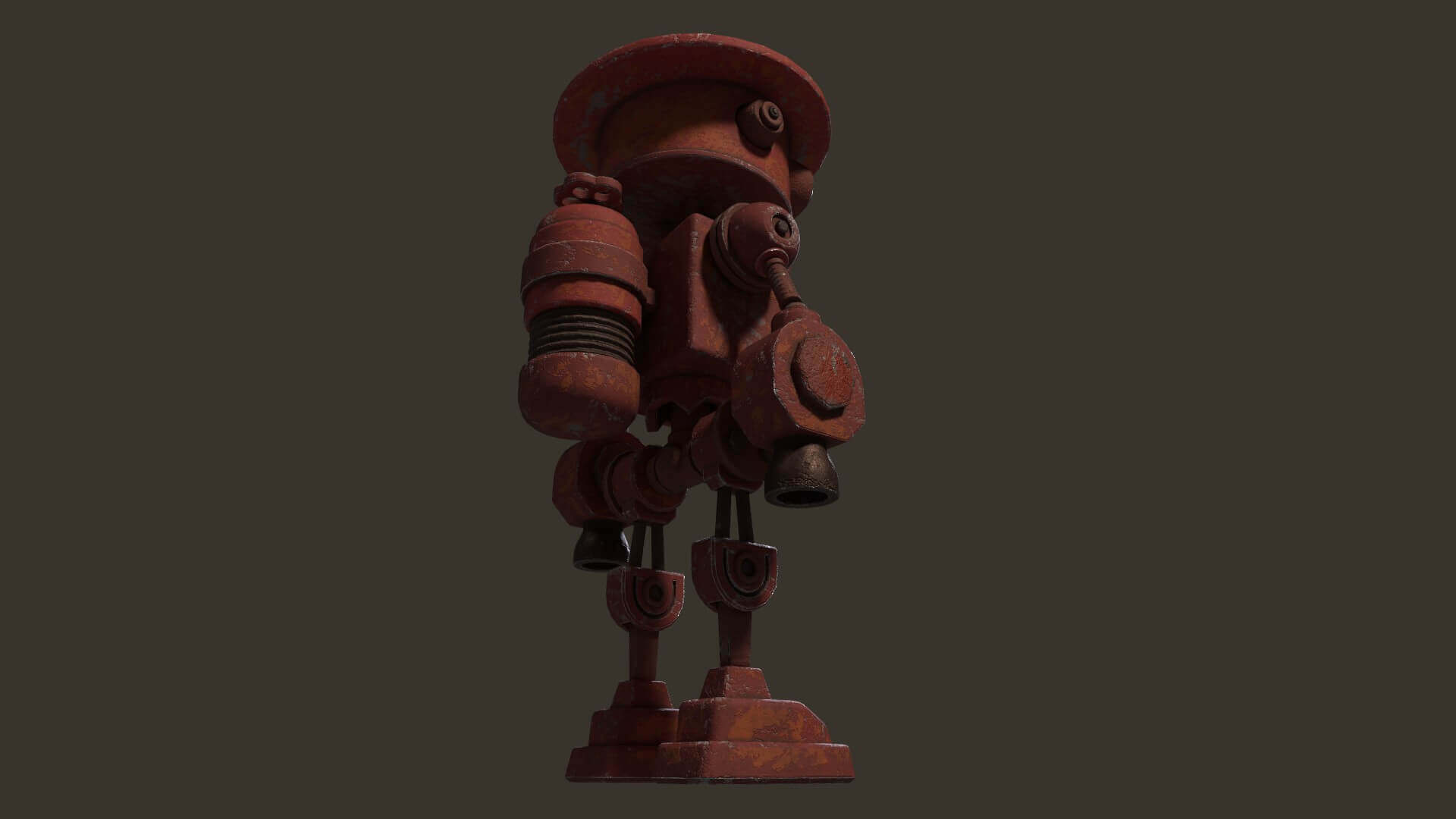 Rusty Fireman Robot - 3D Model by Art_Teeves