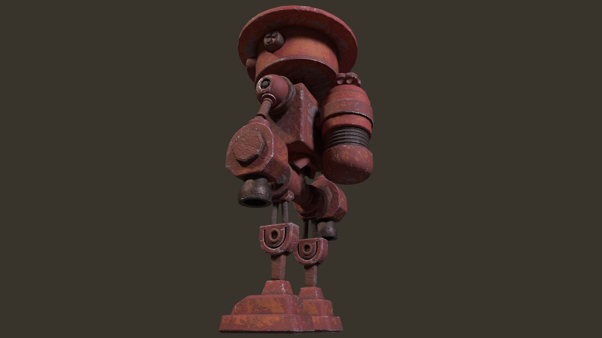 Rusty Fireman Robot - 3D Model by Art_Teeves