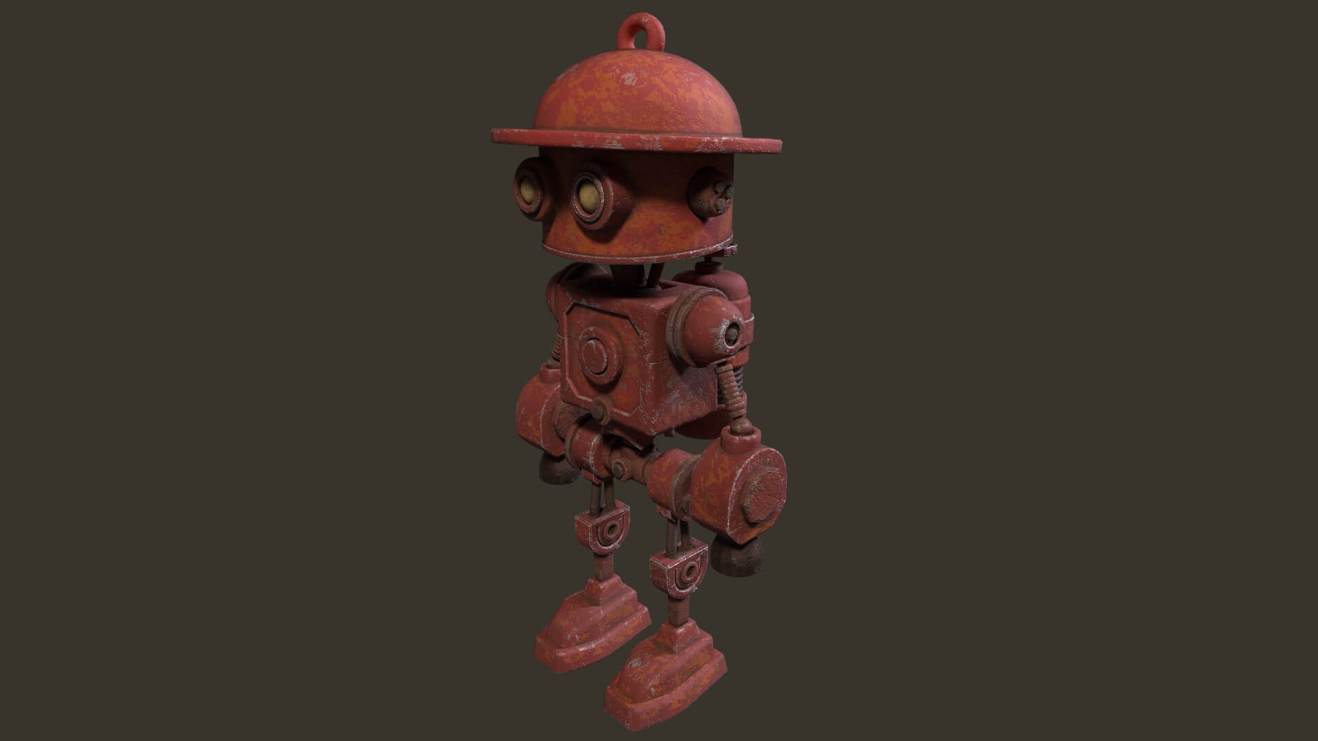 Rusty Fireman Robot - 3D Model by Art_Teeves