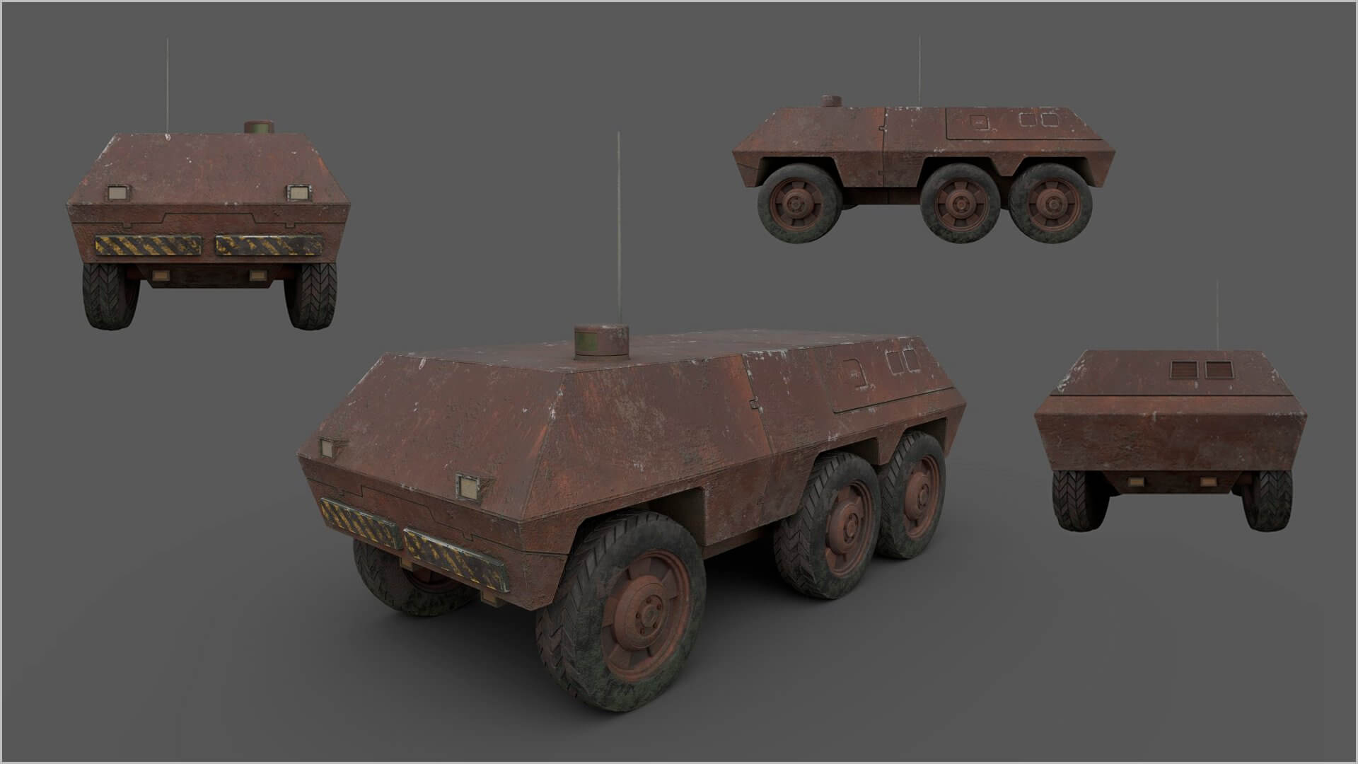 Rusty Post-Apocalypse Scouting Robot 3D Model by Art_Teeves