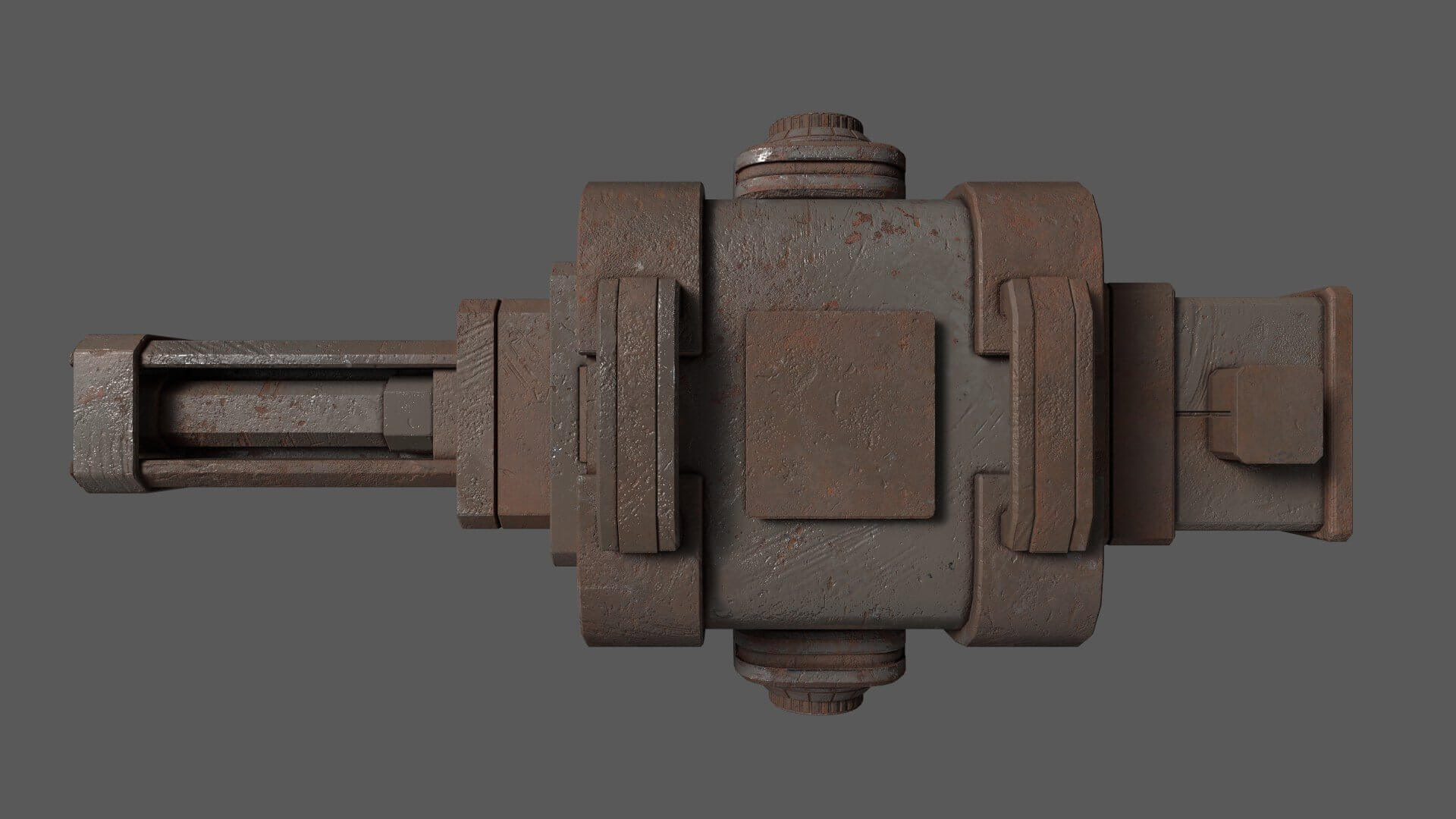 Rusty Retrofuturism Laser Turret - 3D Model by Art_Teeves