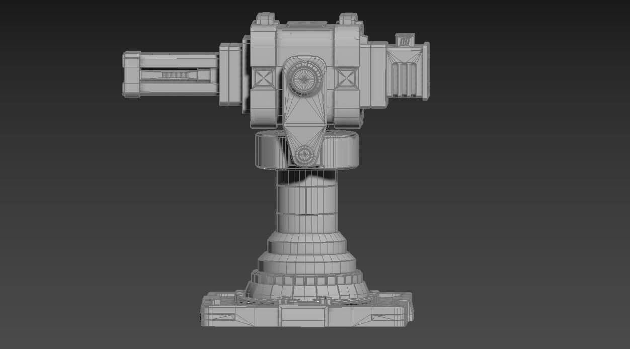 Rusty Retrofuturism Laser Turret - 3D Model by Art_Teeves