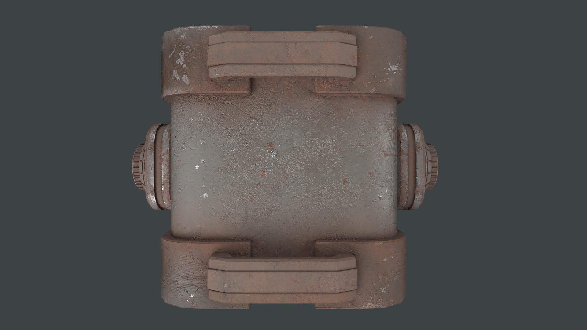 Simple 3x3 Rusty Missile Turret - 3D Model by Art_Teeves