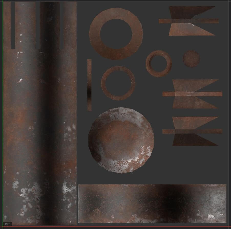 Simple 3x3 Rusty Missile Turret - 3D Model by Art_Teeves