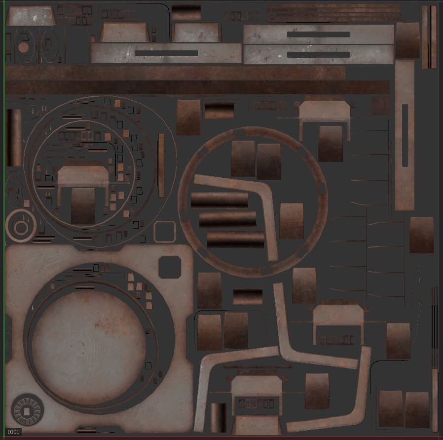 Simple 3x3 Rusty Missile Turret - 3D Model by Art_Teeves