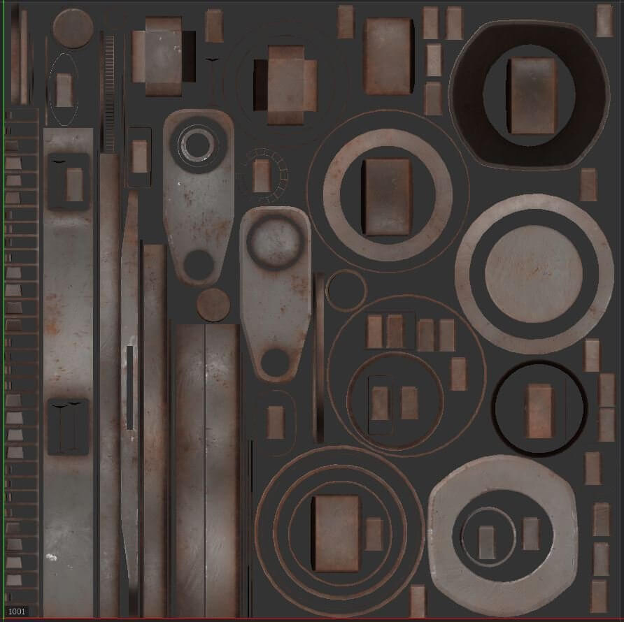 Simple 3x3 Rusty Missile Turret - 3D Model by Art_Teeves