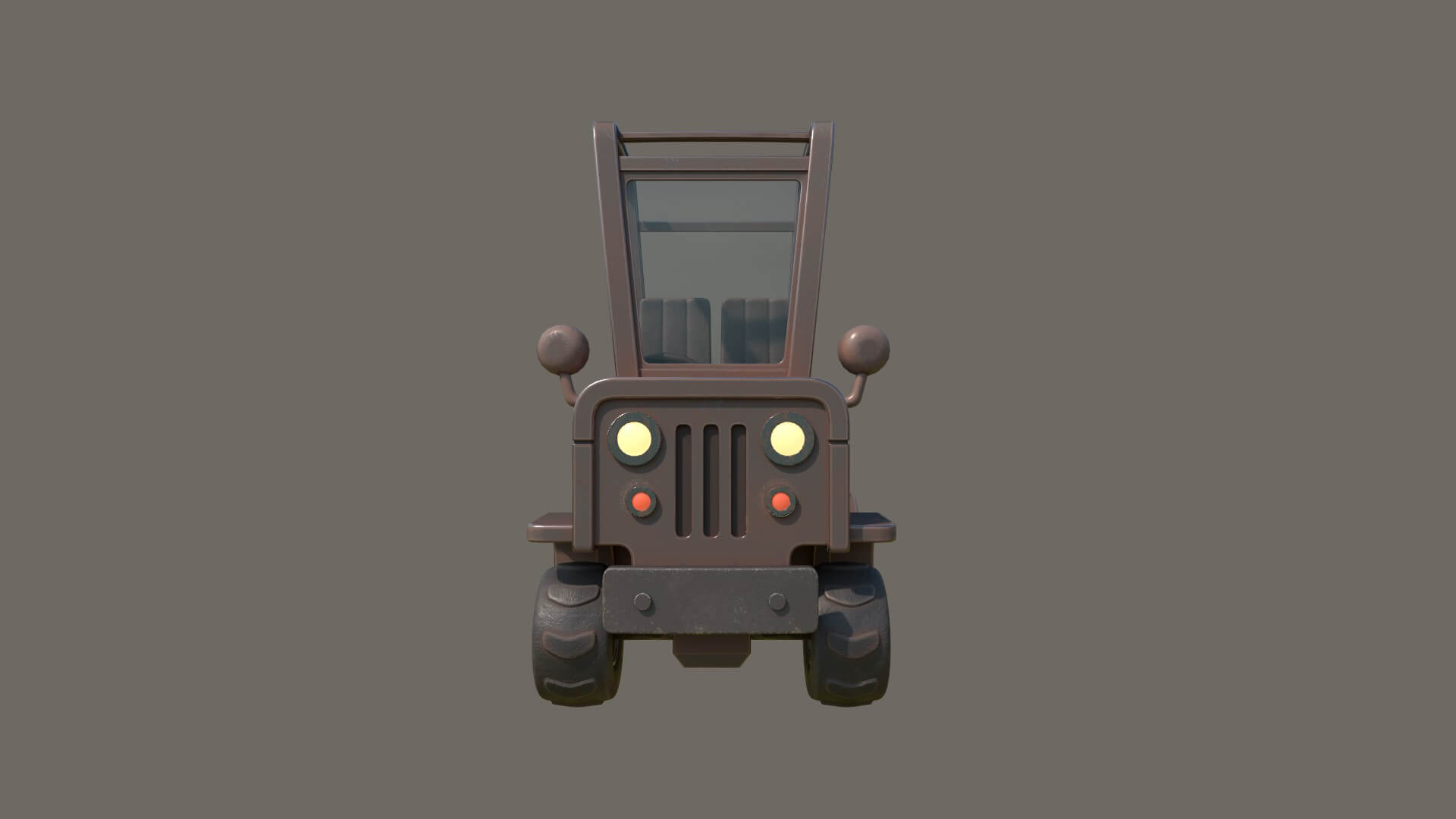 Simple Cartoony Jeep - 3D Model by Art_Teeves
