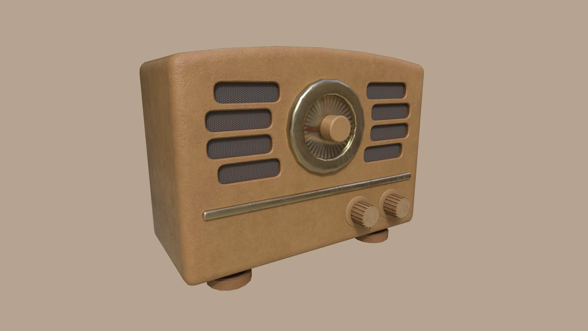Simple Stylized Retro Radio - 3D Model by Art_Teeves