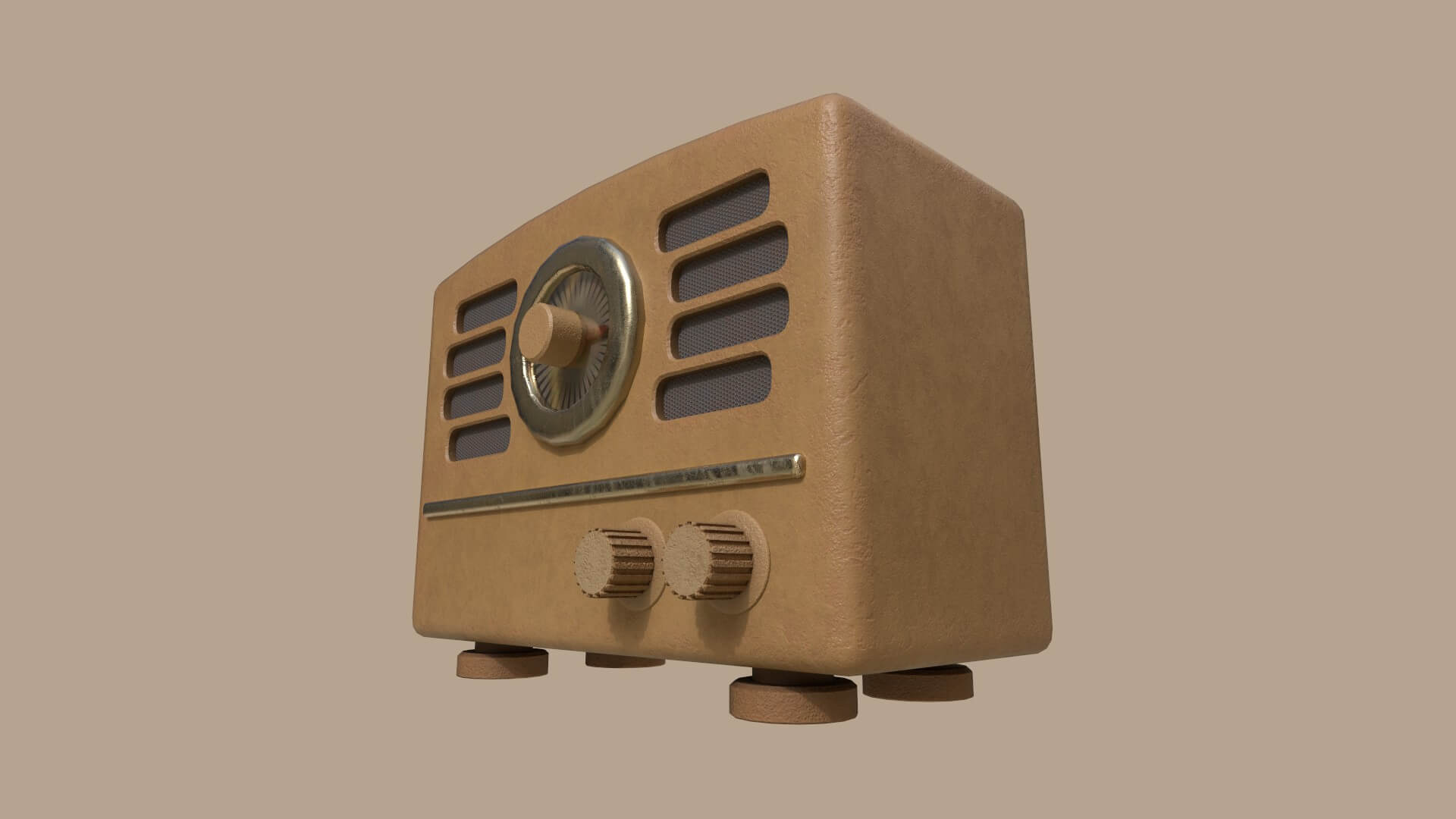 Simple Stylized Retro Radio - 3D Model by Art_Teeves