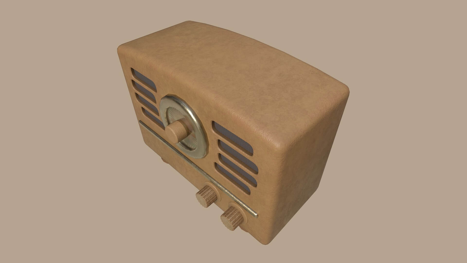 Simple Stylized Retro Radio - 3D Model by Art_Teeves