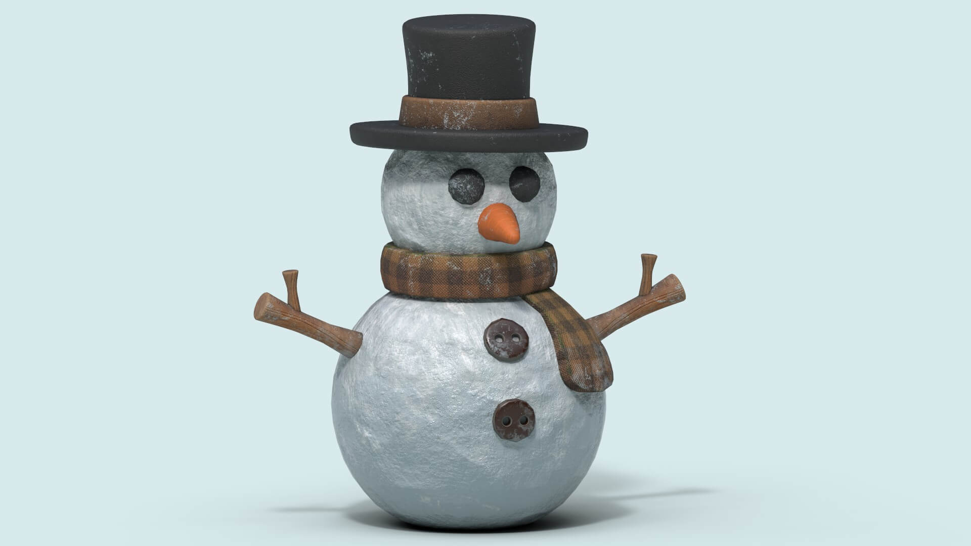 Simple Stylized Snowman - 3D Model by Art_Teeves