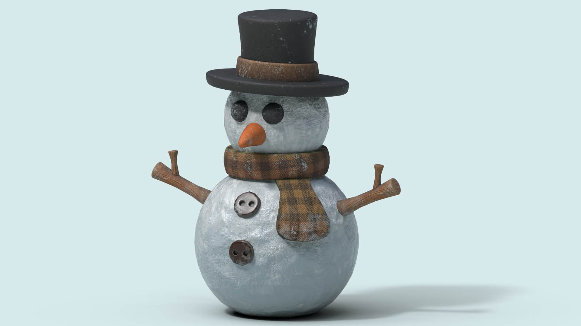 Simple Stylized Snowman - 3D Model by Art_Teeves
