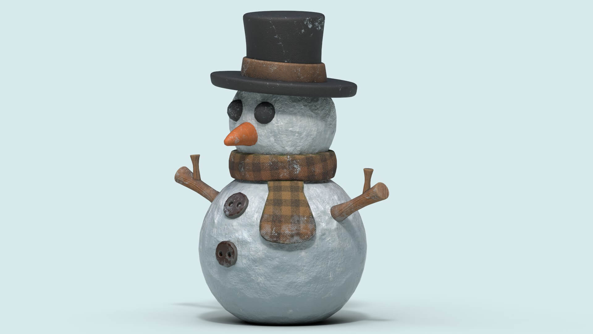 Simple Stylized Snowman - 3D Model by Art_Teeves