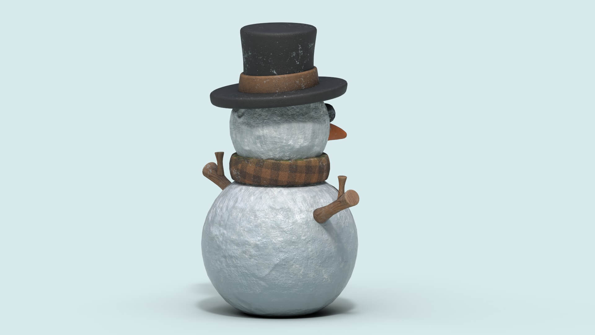 Simple Stylized Snowman - 3D Model by Art_Teeves