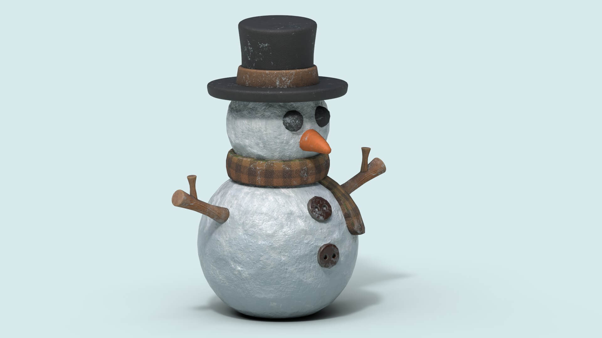 Simple Stylized Snowman - 3D Model by Art_Teeves