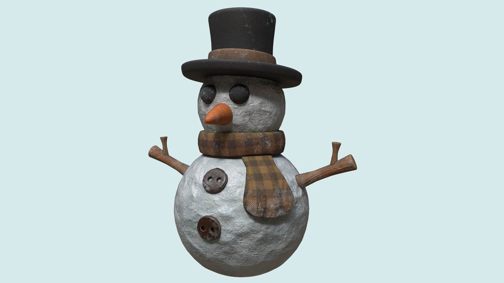 Simple Stylized Snowman - 3D Model by Art_Teeves