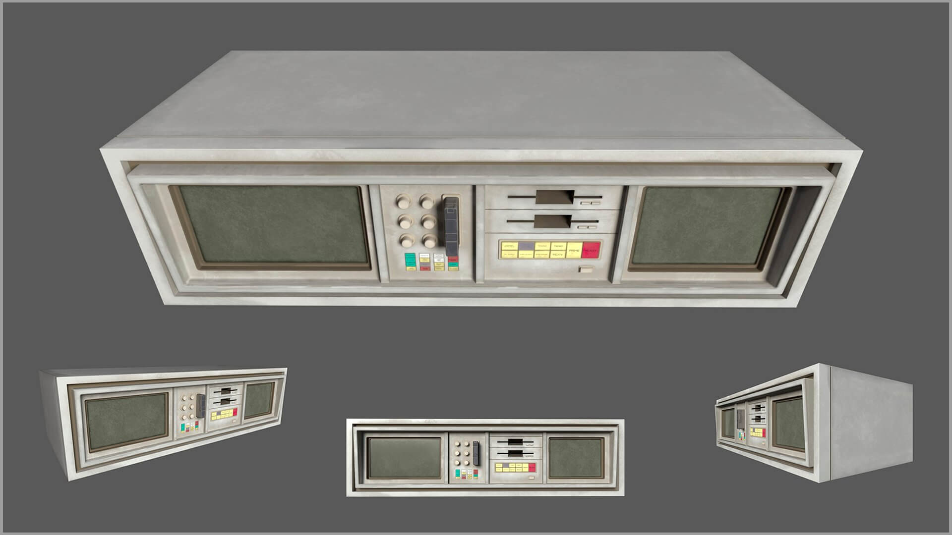 Small Retro Computer Console - 3D Model by Art_Teeves