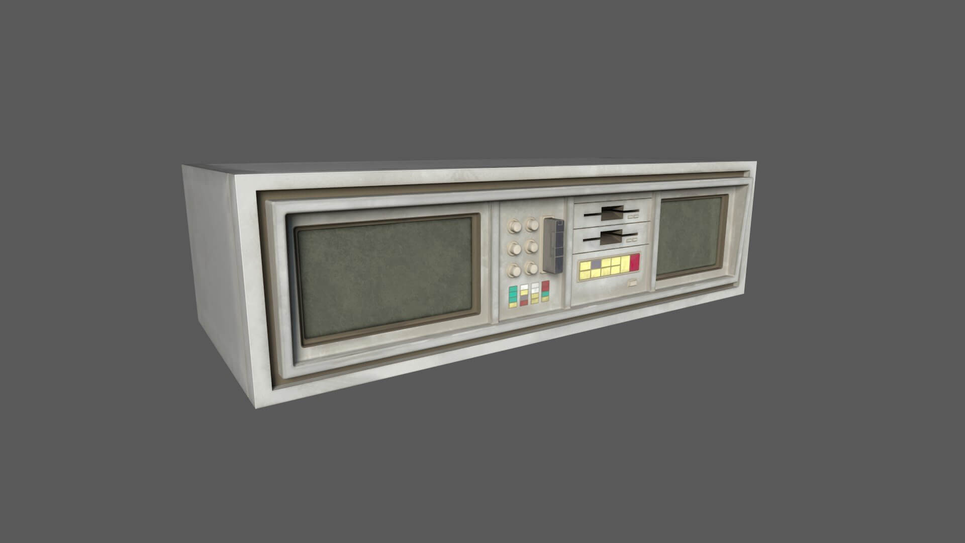 Small Retro Computer Console - 3D Model by Art_Teeves