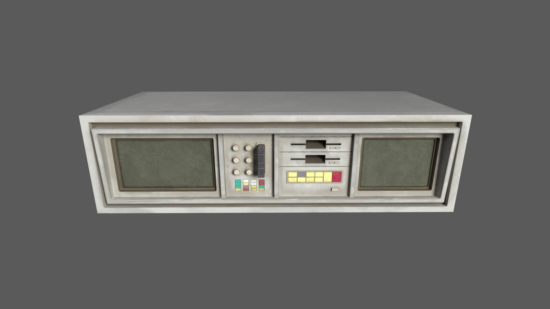 Small Retro Computer Console - 3D Model by Art_Teeves