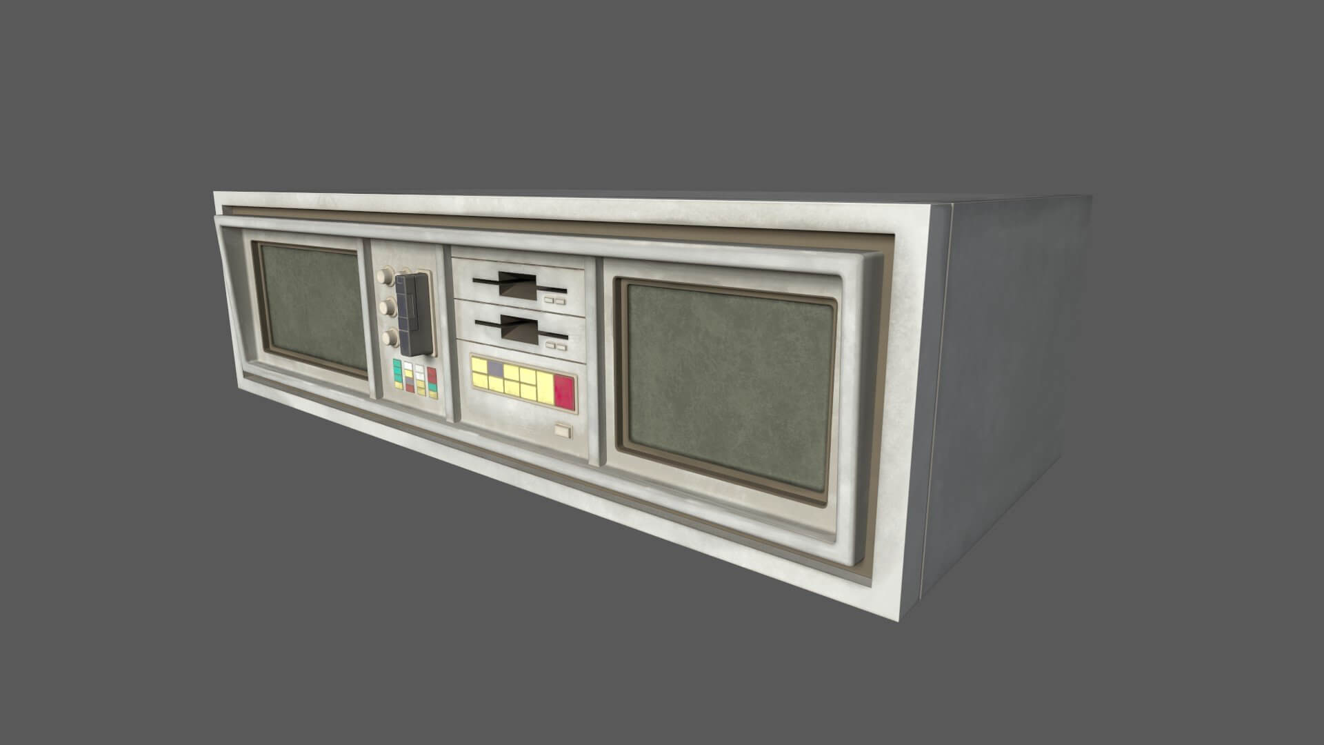 Small Retro Computer Console - 3D Model by Art_Teeves