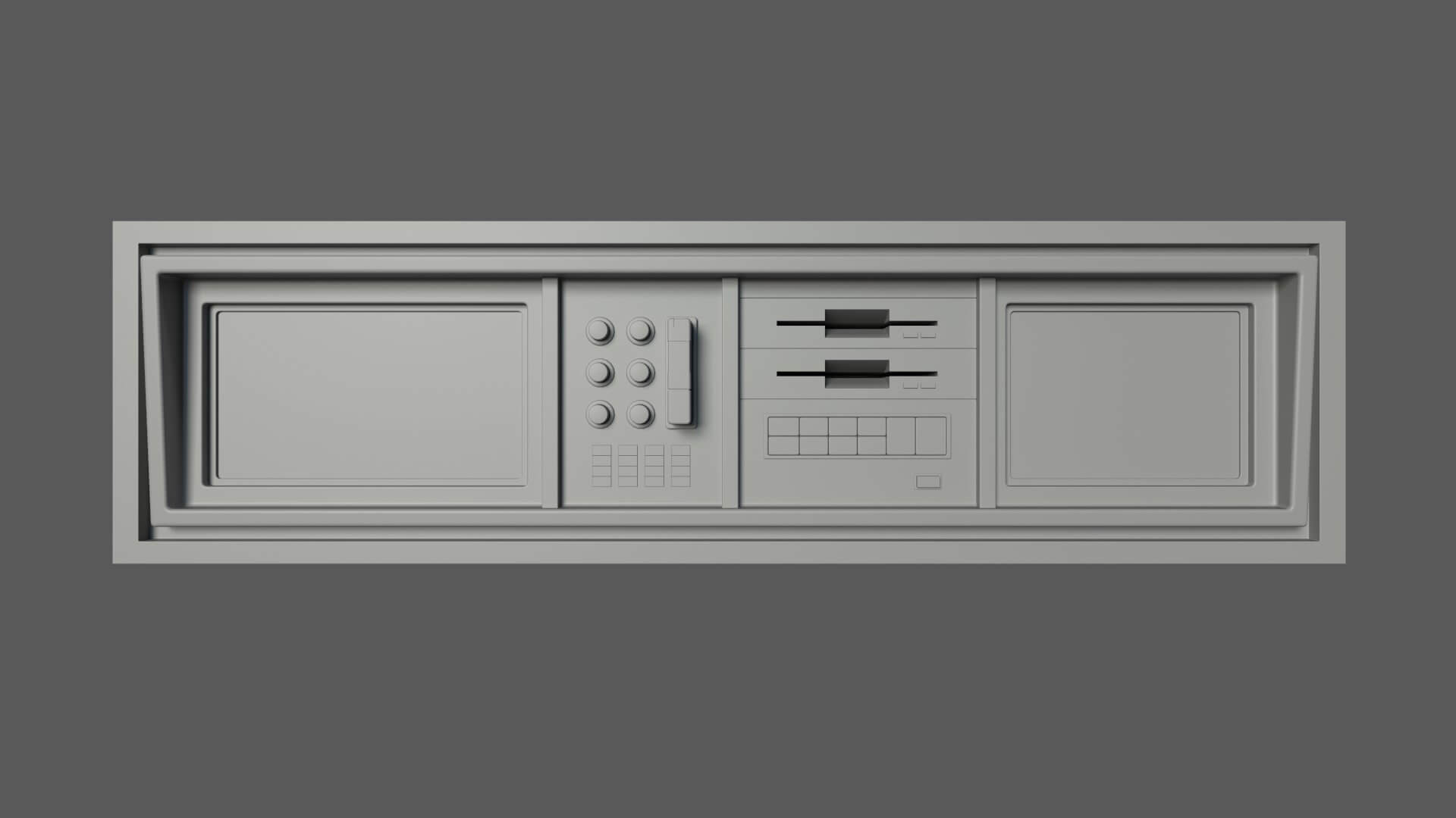 Small Retro Computer Console - 3D Model by Art_Teeves