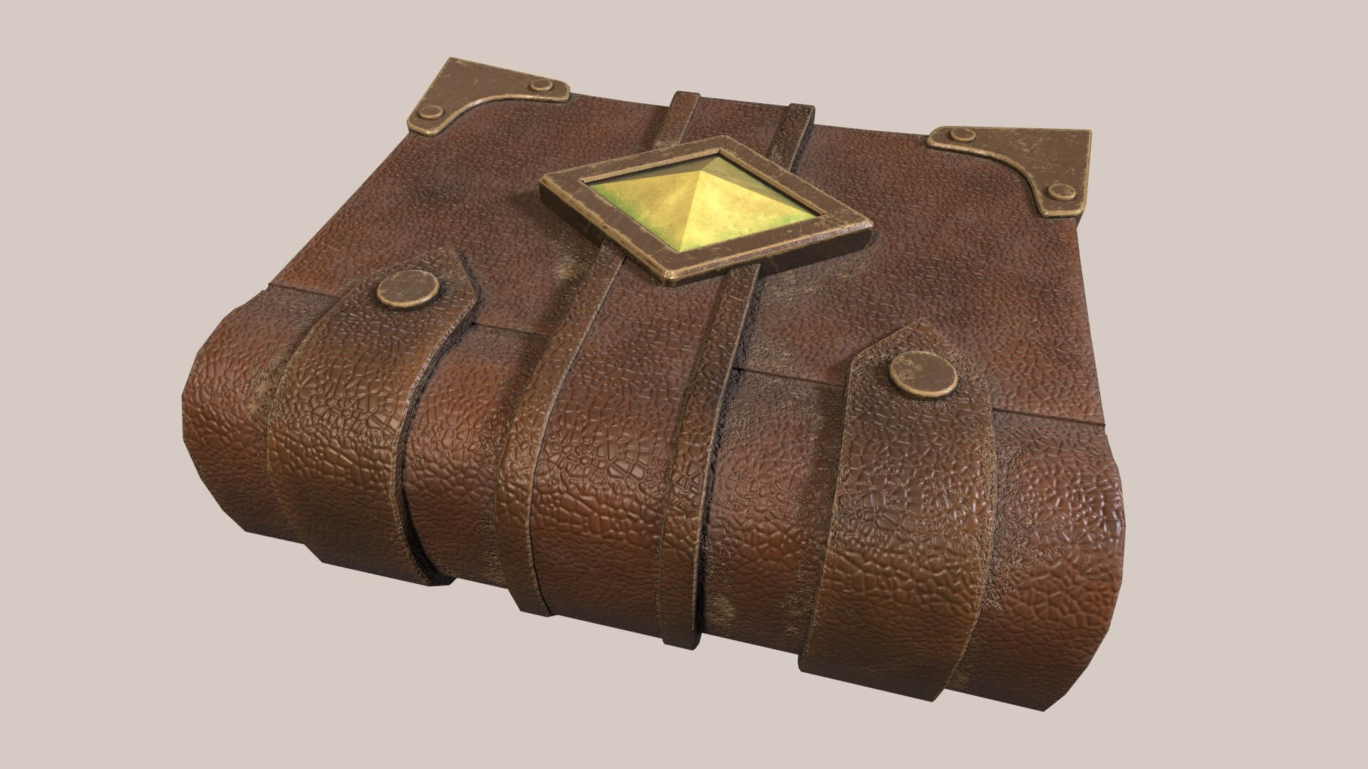 Spellbook With Magic Crystal - 3D Model by Art_Teeves