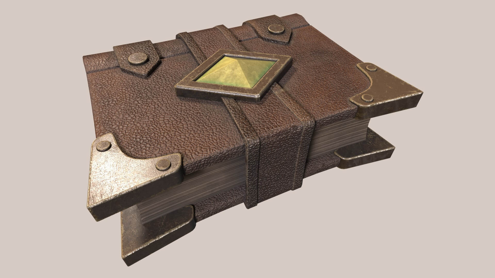 Spellbook With Magic Crystal - 3D Model by Art_Teeves