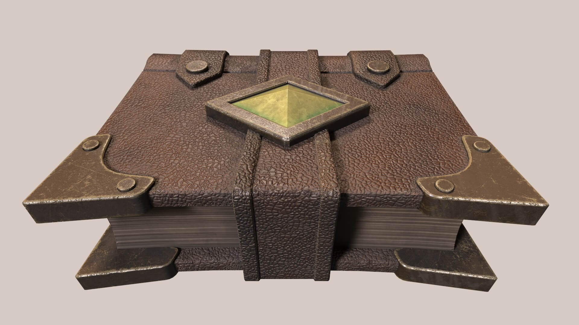 Spellbook With Magic Crystal - 3D Model by Art_Teeves