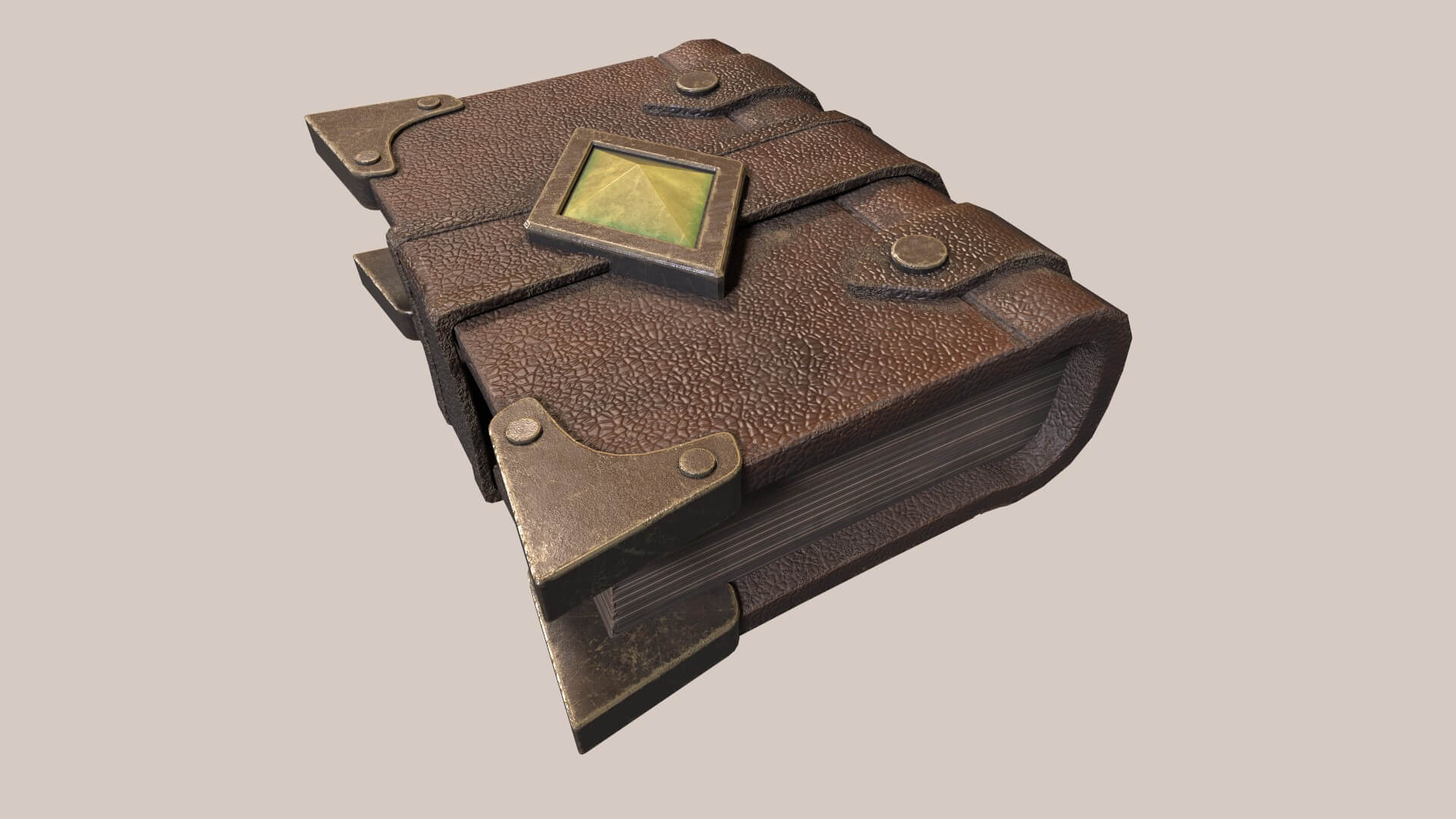 Spellbook With Magic Crystal - 3D Model by Art_Teeves