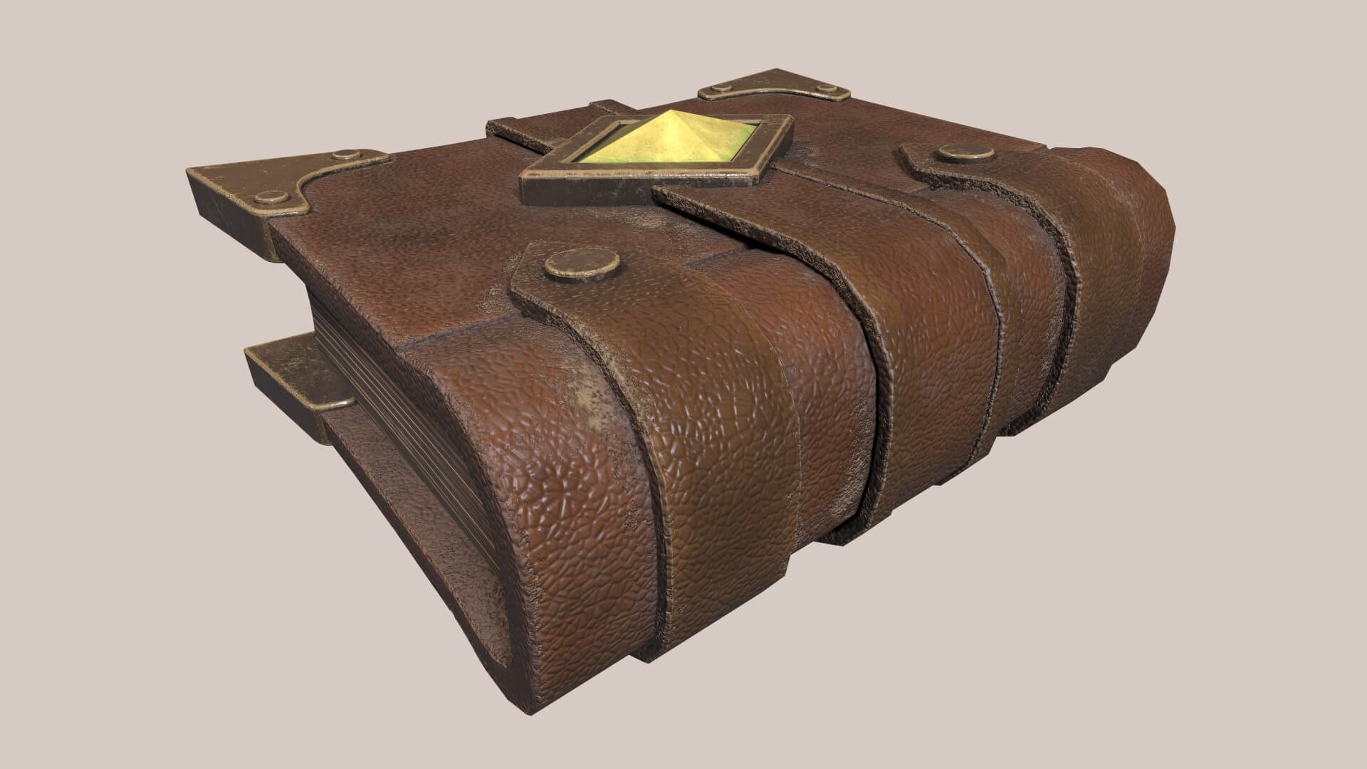 Spellbook With Magic Crystal - 3D Model by Art_Teeves