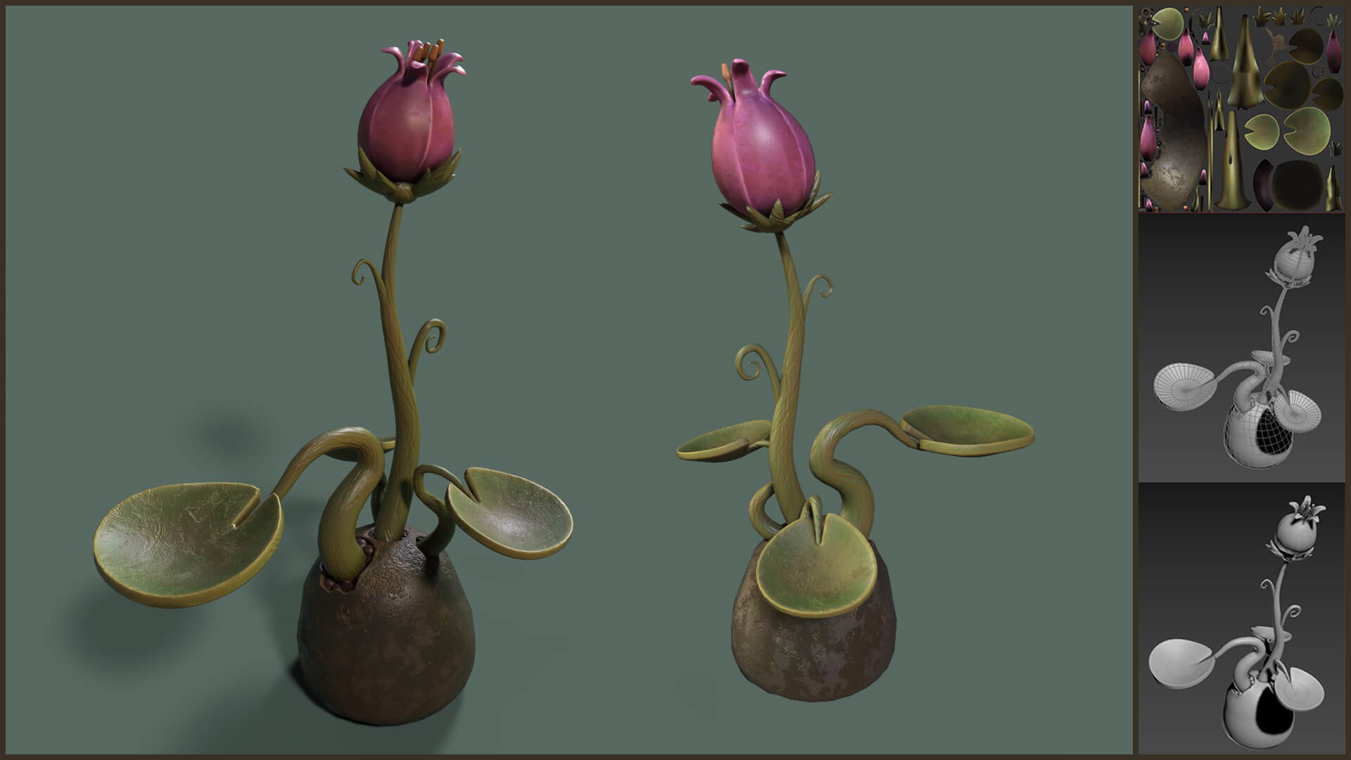 Stylized Alien Plant - 3D Model by Art_Teeves