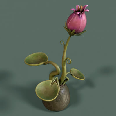 Stylized Alien Plant - 3D Model by Art_Teeves