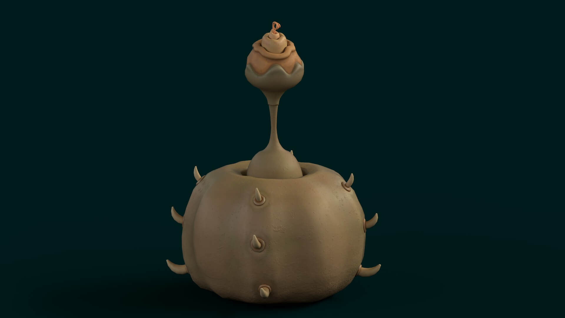 Stylized Alien Pumpkin - 3D Model by Art_Teeves