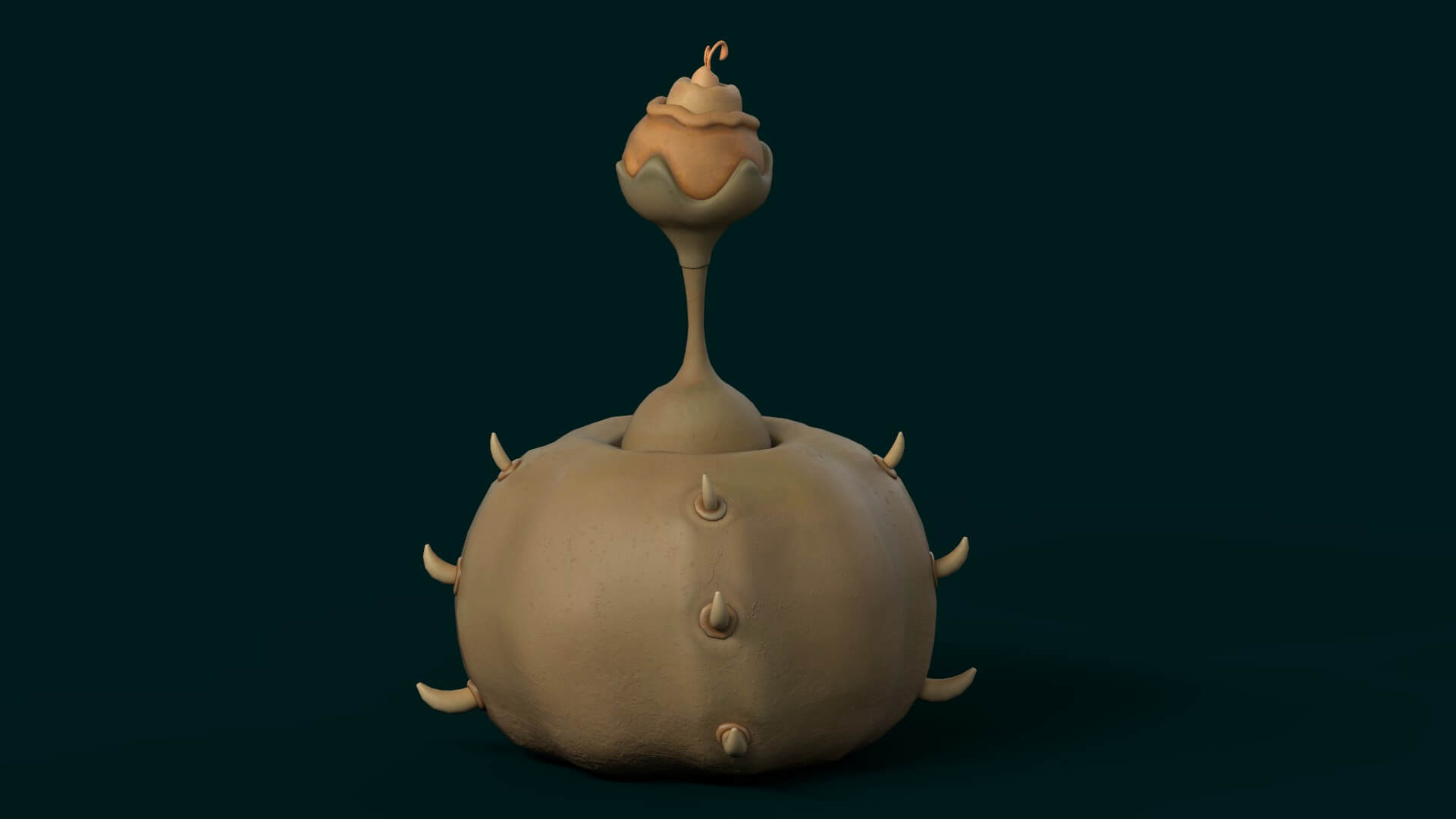 Stylized Alien Pumpkin - 3D Model by Art_Teeves