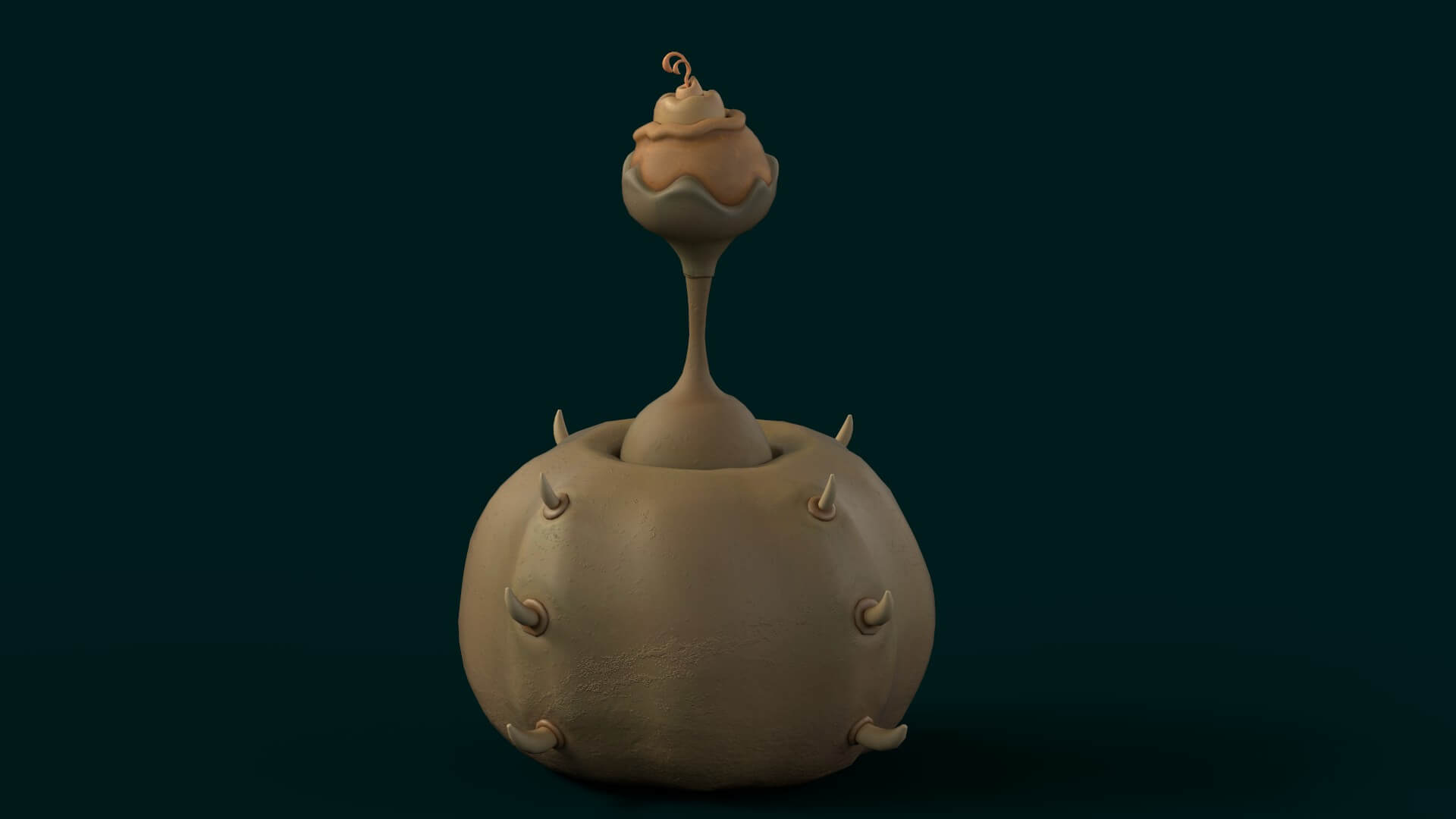 Stylized Alien Pumpkin - 3D Model by Art_Teeves