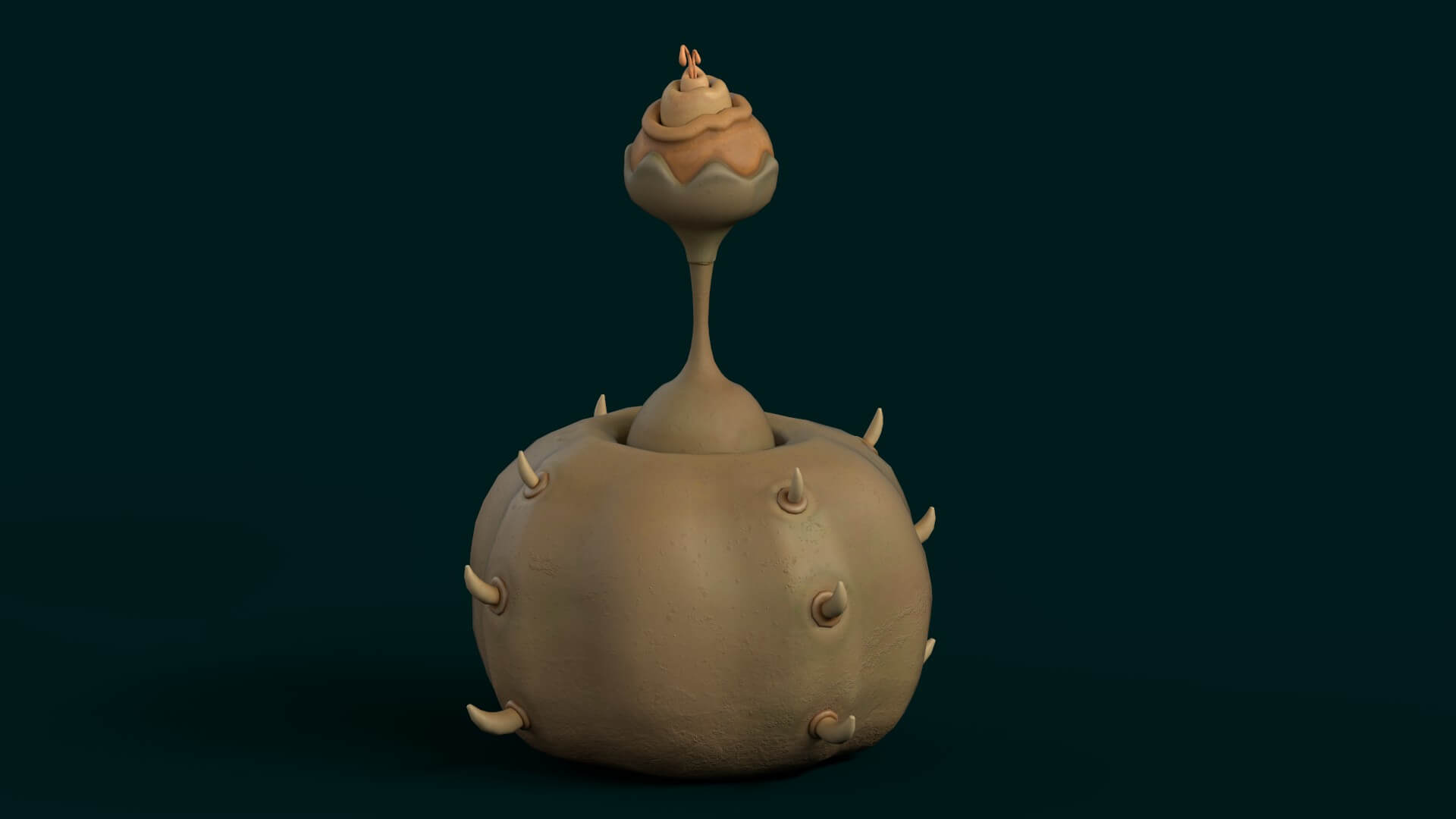 Stylized Alien Pumpkin - 3D Model by Art_Teeves