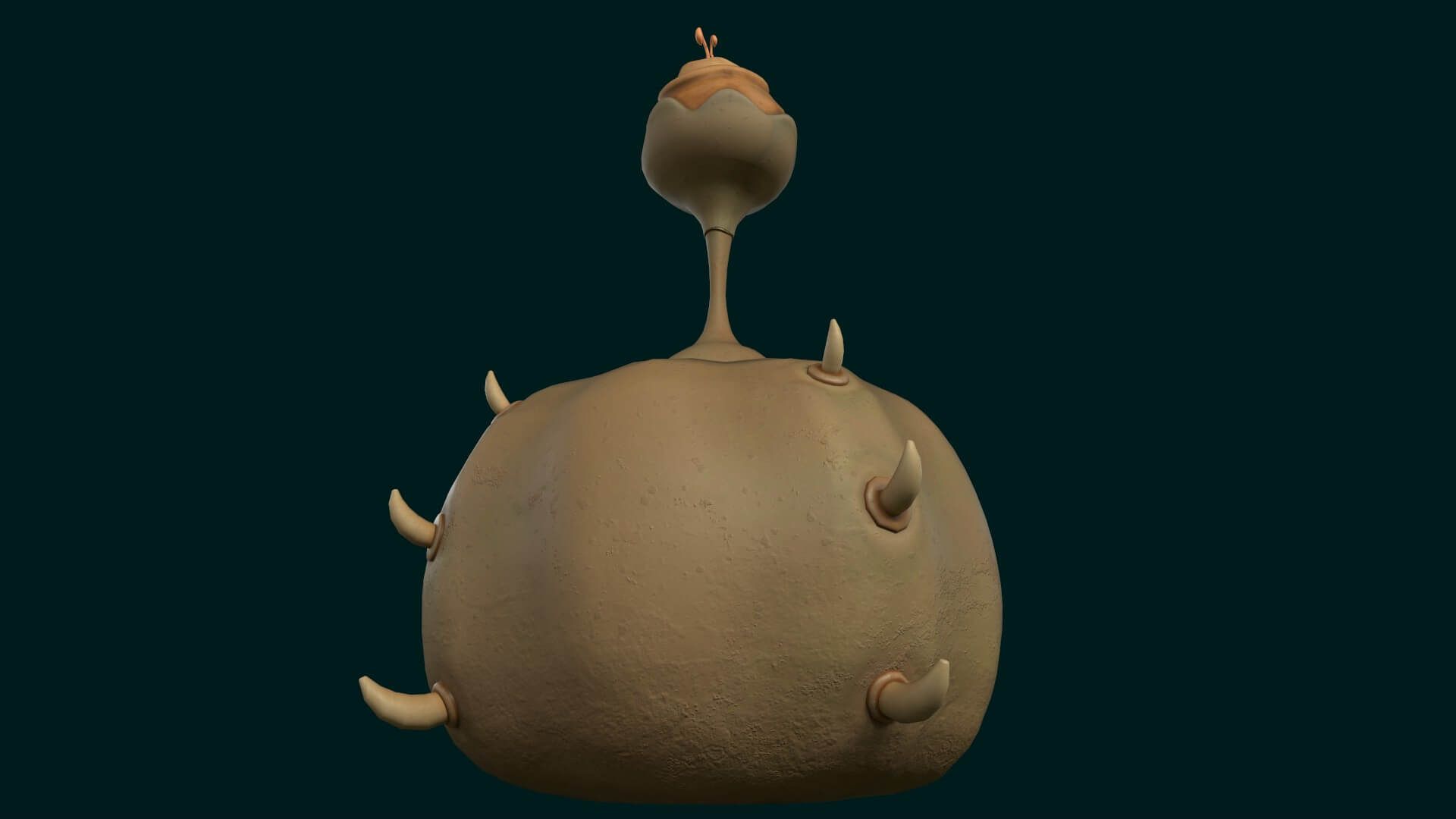 Stylized Alien Pumpkin - 3D Model by Art_Teeves