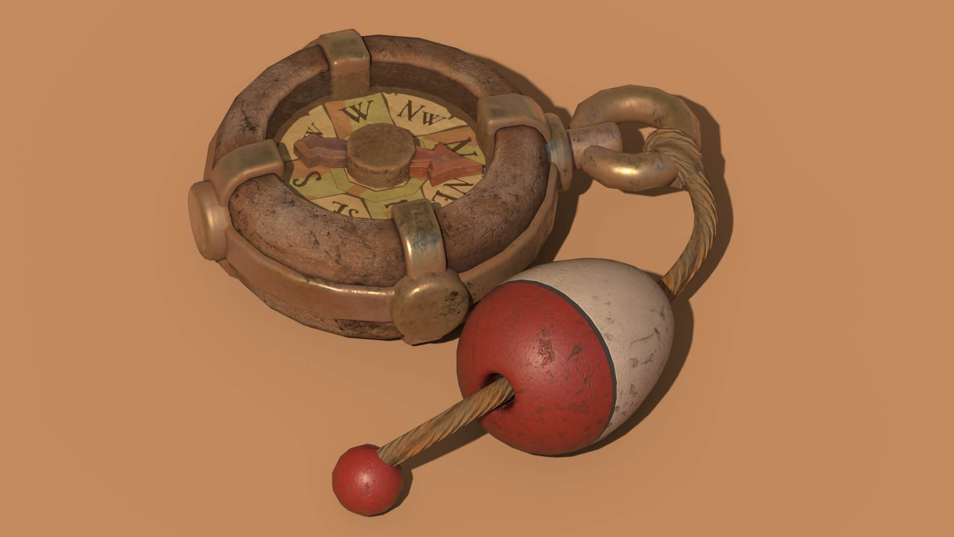 Stylized Bobber Compass - 3D Model by Art_Teeves