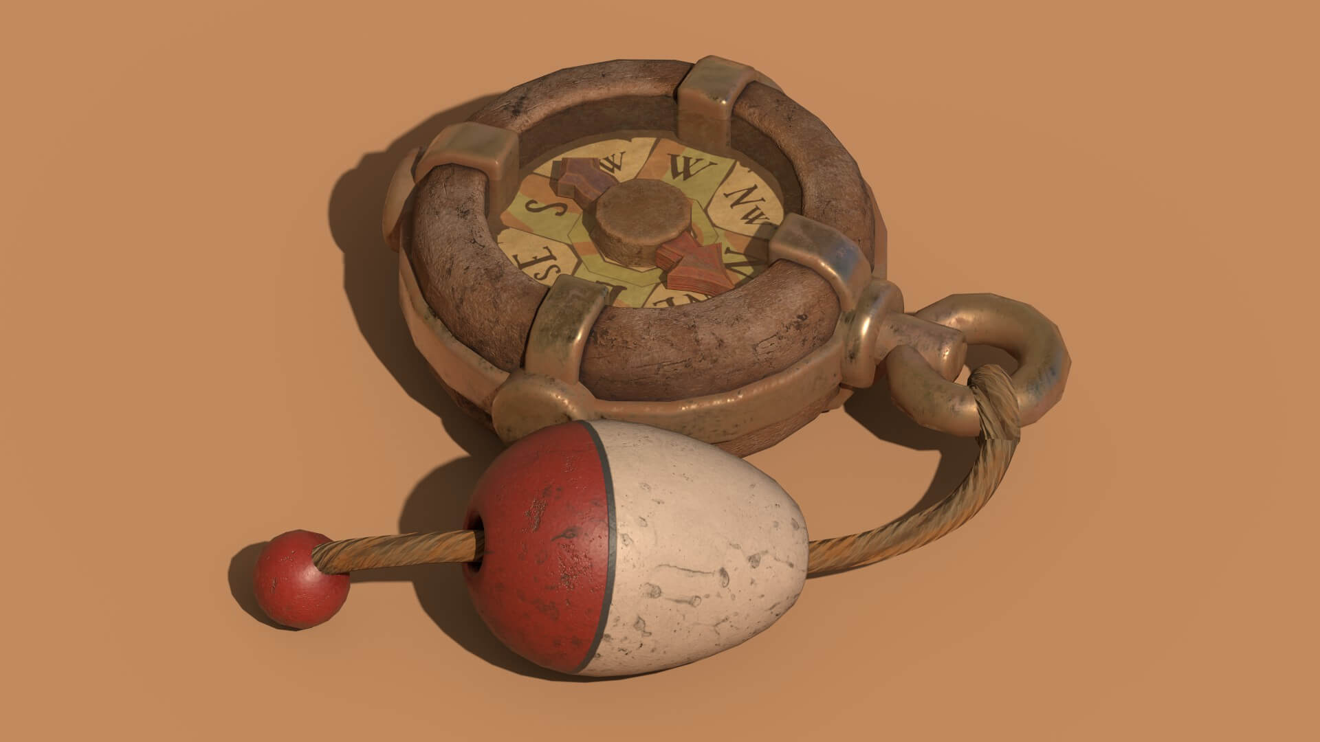 Stylized Bobber Compass - 3D Model by Art_Teeves