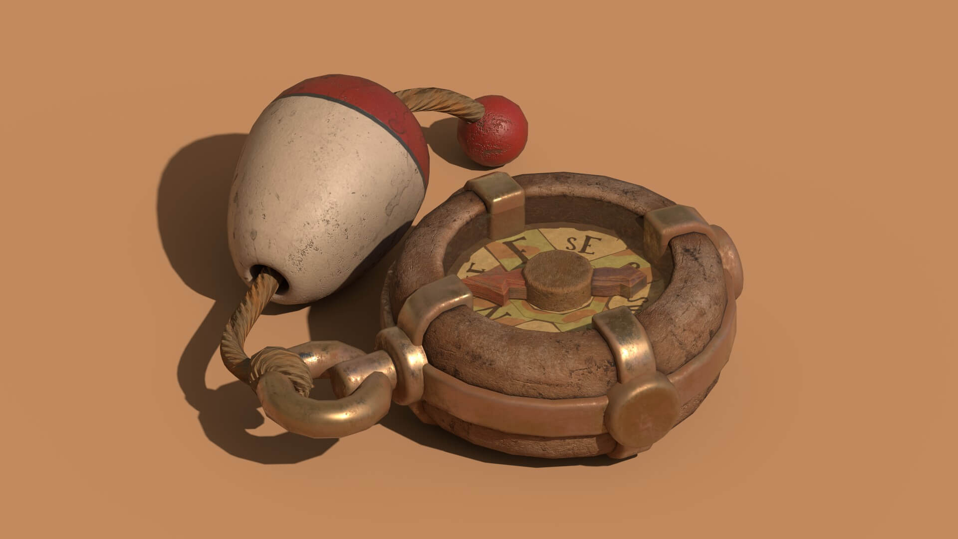 Stylized Bobber Compass - 3D Model by Art_Teeves