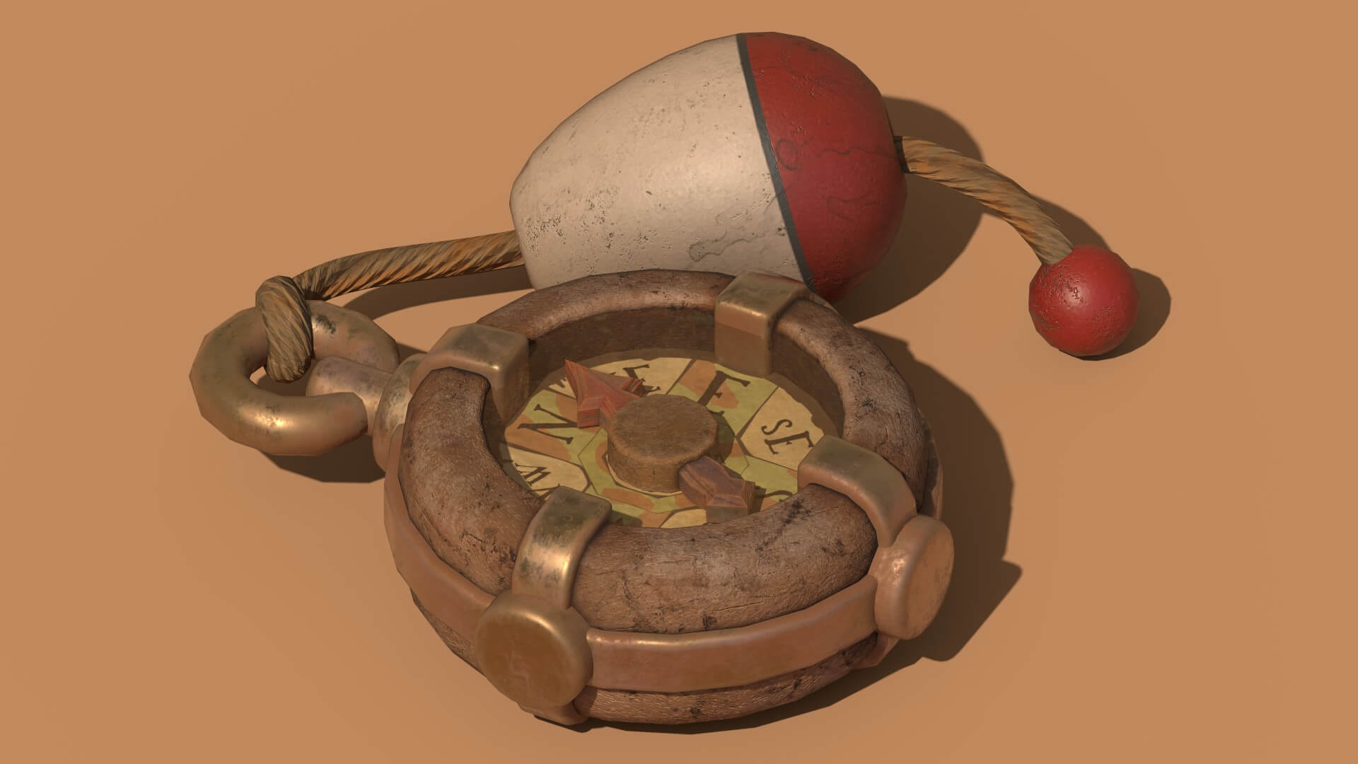 Stylized Bobber Compass - 3D Model by Art_Teeves