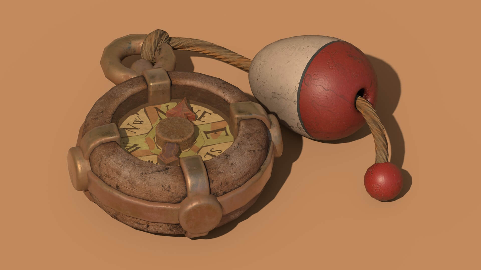 Stylized Bobber Compass - 3D Model by Art_Teeves